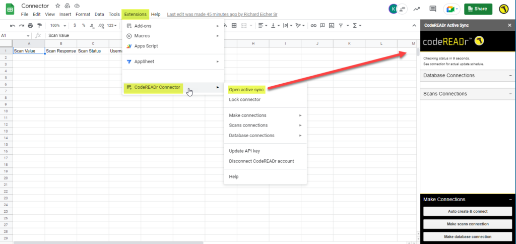 CodeREADr Connector Add-On: Seamless Barcode Scanning and Google Sheets ...