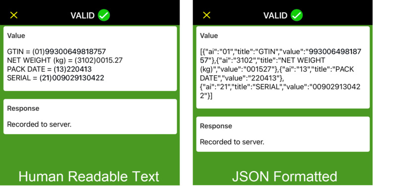 Scanning, Processing, Validation, and Conversion of GS1 Barcode